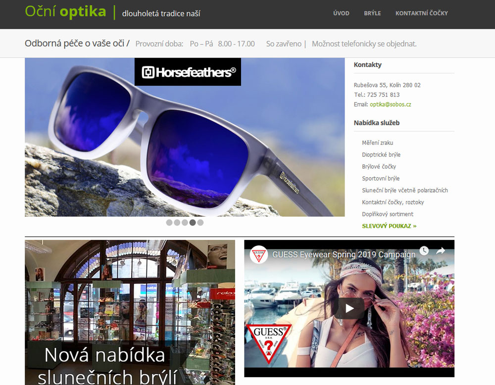 Grafické návrhy - ukázky web prezentací